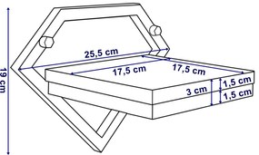 Nástěnný květinový stojan DORON bílý/dub craft