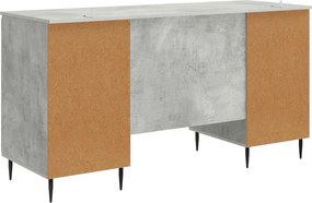 Stůl s policí Betonově šedá 142,5 x 50 x 75 cm Kompozitní dřevo 3414588