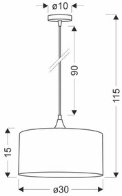 Lustr na lanku MALOTO 1xE27/60W/230V zelená