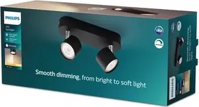 Philips Star 2x4.5W černá / LED bodové svítidlo / 1000lm / 2700K / IP2