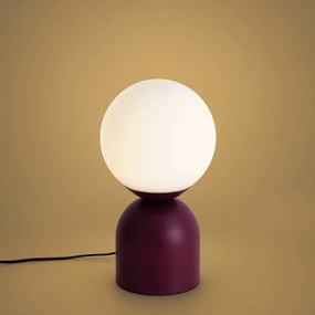 Stolní lampa Hotel Chic fialová s opálovým sklem - Pallon Trend