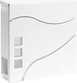 Poštovní schránka Wiltec – 370 × 105 × 370 mm, bílá (60565)