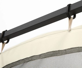 Outsunny 4 boční panely 3,5x2 m pro zahradní altán s mřížkou a zipem, černé