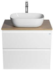 Aqualine Altair koupelnová skříňka 68 x 61,8 x 45,2 cm pod umyadlo s deskou bílá dub emporio AI270-02