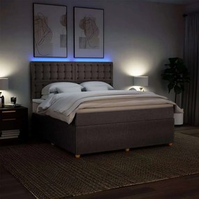 Box spring postel s matrací taupe 180x200 cm textil 3294453
