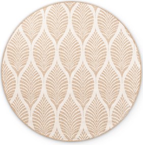Kusový koberec Duet Liora 106247 Beige/White kruh - na von aj na doma, 160x160 (priemer) kruh, béžová, chodba / predsieň, NORTHRUGS