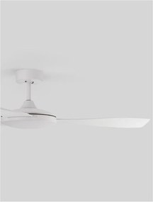 NV 9952360 Stropní ventilátor BLAIRE tělo z hliníku matná bílá a sklo 3ABS bílé listy - NOVA LUCE
