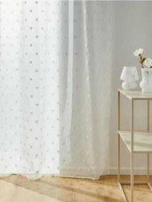 Sinsay - Záclona s páskou a puntíkovým vzorem - bílá