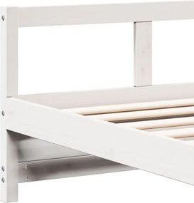 Válenda s matrací bílá 80 x 200 cm masivní borovice 3321048