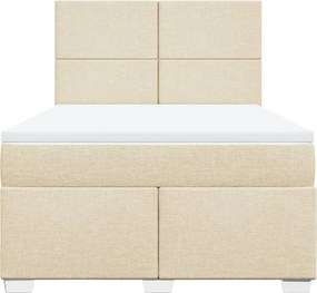 Box spring postel s matrací krémová 140x200 cm textil 3290509