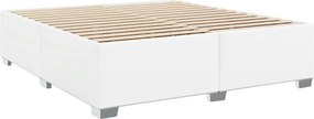 Box spring postel s matrací bílá 180x200 cm umělá kůže 3285222