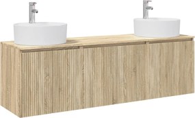 Sada koupelnových skříněk 3 ks Dub sonoma 49,5 x 44,5 x 65 cm 3405669