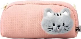 MFP Penál etue kočka / Penál / Textilní / Plyšová aplikace / Zip