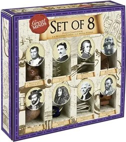PROFESSOR PUZZLE Sada hlavolamů Great Minds: Slavní muži 8v1 / 8 hlavo
