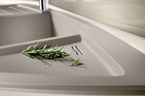 Blanco Zia 9 E, silgranitový dřez 930x510x180 mm, 1-komorový, bílá soft, BLA-527212
