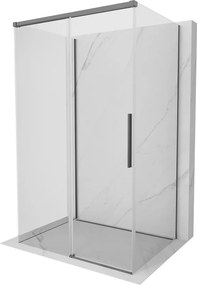 Mexen Rox-3S, 3-stěnný posuvný sprchový kout 135 x 85 cm, 8mm čiré sklo, grafitový profil, 8C2-135-085-95-00-3S