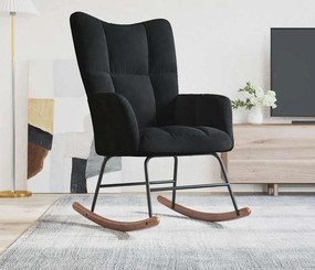 vidaXL Houpací křeslo samet [328140] Barva: Tmavě zelená