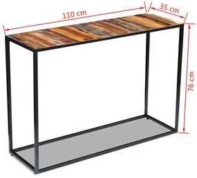 vidaXL Marketos Konzolový stolek masivní recyklované dřevo 110 x 35 x 76 cm