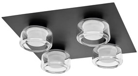 Ledvance -LED Koupelnové stropní svítidlo ORBIS FLAME 4xLED/5,5W/230V IP44 černá