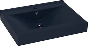 Luxusní umyvadlo otvor na baterii tmavě modré 60x46 cm keramika 147023