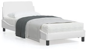 Rám postele s čelem bílý 80 x 200 cm umělá kůže