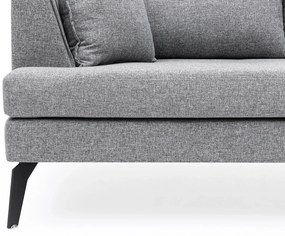 Hanah Home Rohová pohovka BOBO světle šedá pravá