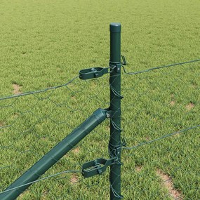 Hexagonální plot s podpěrou 50 x 0,5 m Ocel potažená PVC Zelená 3353121