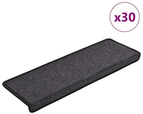 Schodové rohože 30 ks 65 x 21 x 4 cm antracitové s obdélníkovým okrajem 3365765