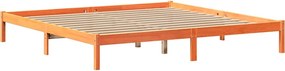 Postel bez matrace voskově hnědá 200 x 200 cm masivní borovice 3301458