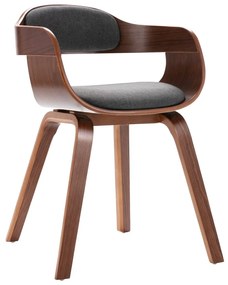 327332 vidaXL Jídelní židle tmavě šedá ohýbané dřevo a textil