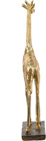 Zlatá dekorační socha Žirafa - 15*4*21 cm