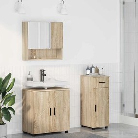 Sada koupelnového nábytku 3 ks Sonoma dub 61 x 35 x 64 cm 3392955