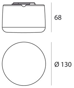 Linea Light 8028N MiniWhite_R, kulaté nástěnné svítidlo z bílého polyethylenu, 4W LED 4000K, prům. 13cm, IP65