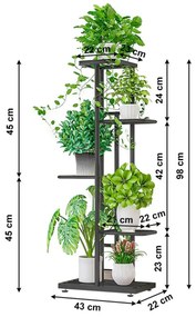 Stojan na květiny Bamir 1, černá