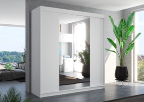 ADRK Furniture Skříň s posuvnými dveřmi a zrcadlem PERQS 200 ADRK-SW-PER-W-200