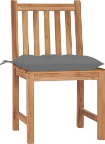 vidaXL Zahradní židle s poduškami 2 ks masivní teak [3062932] Barva: taupe