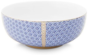 Pip Studio Royal Yerseke Wave miska Ø12.5cm, modro-bílá (Malá porcelánová miska)