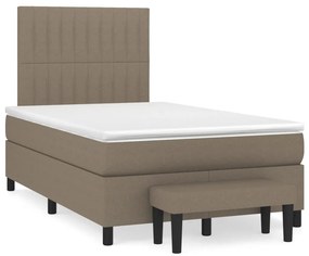 Box spring postel s matrací taupe 120x190 cm textil 3270373
