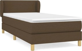 Box spring postel s matrací tmavě hnědá 100 x 200 cm textil 3126704