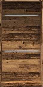 Šatní skříň old wood 100 x 50 x 200 cm kompozitní dřevo 3307808