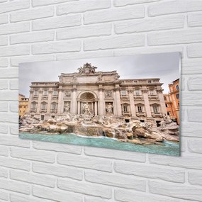 Obraz na skle Řím Fontána bazilika 100x50 cm