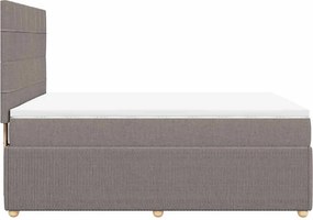 Box spring postel s matrací taupe 160x200 cm textil 3294411