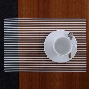 Prostírání na stůl - Pruhy bílé, 45x30cm Varianta: Prostírání na stůl - sada 4ks
