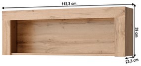 Kondela Visací regál 110, dub wotan, MORATIZ