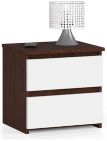 Noční stolek CL2 2SZ CLP wenge / bílý