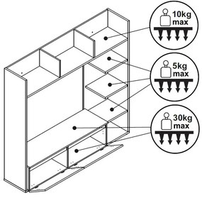 TV stěna Douglas, dub artisan