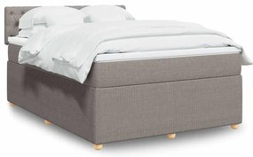 Box spring postel s matrací taupe 140x190 cm textil 3287462
