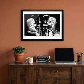 Hugo Rayman | Skupinová terapia Rám: Černý, Velikost: 40 x 60 cm
