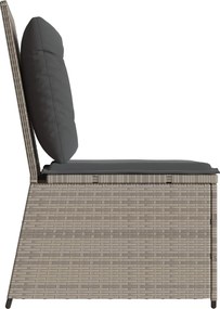 Zahradní sofa s polštářem Světle šedá polyratan 3394481