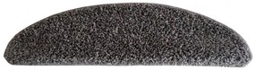 Vopi Nášlapy na schody Color shaggy šedý půlkruh, samolepící - 28x65 půlkruh (rozměr včetně ohybu)